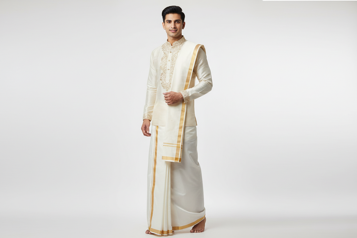 5 Trending Men’s Veshti Shirt Set Looks for 2026 Pongal | Diadem